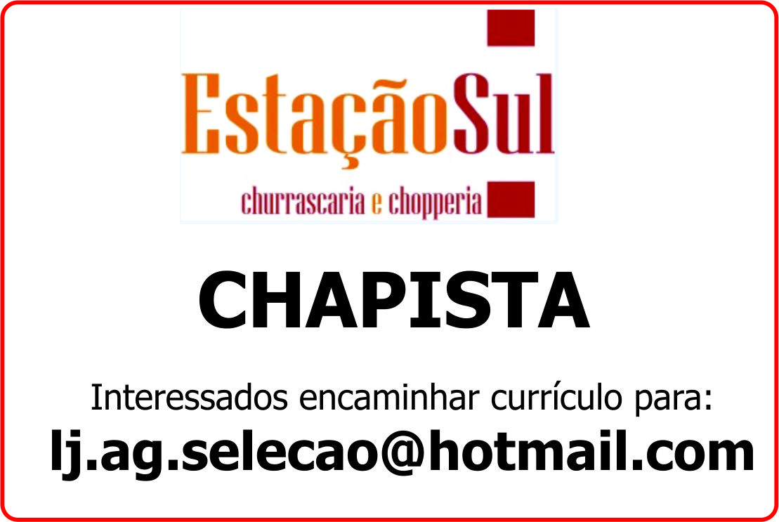 Jornal Meu Emprego - MS - Vaga - CHAPISTA: Jornal Meu Emprego - MS - Vaga - CHAPISTA: